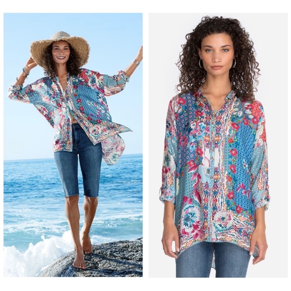 Johnny Was | Tops | Johnny Was Lubello Reese Button Down In Multi ...